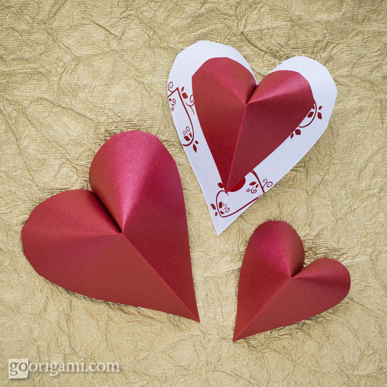 Five Easy Origami Hearts — Valentine's Day Origami - Go Origami