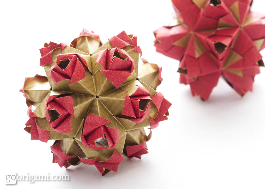 Little Roses Kusudama by Maria Sinayskaya — Diagram - Go Origami